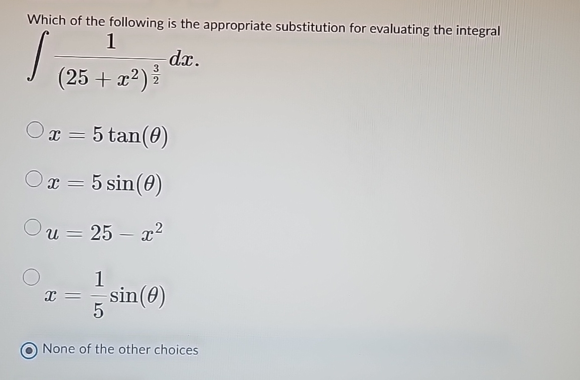 Solved Which of the following is the appropriate | Chegg.com