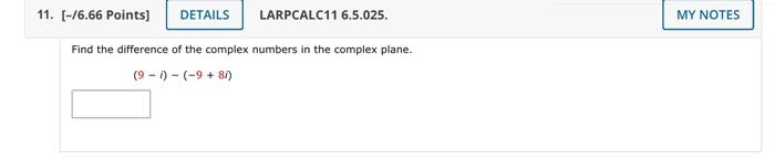 Solved Find the difference of the complex numbers in the | Chegg.com