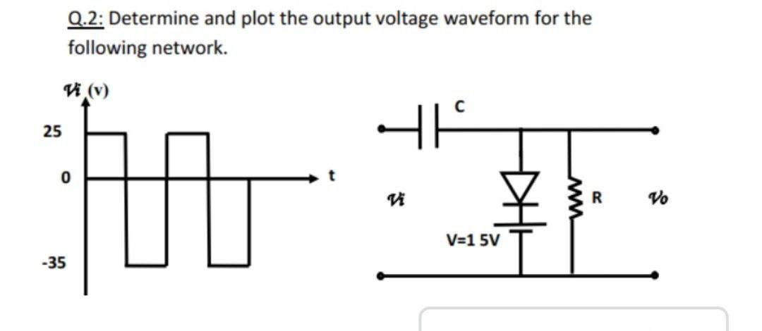 Solved Q2 Determine And Plot The Output Voltage Waveform