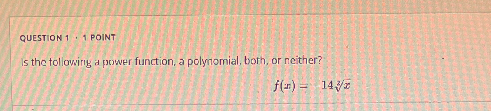 Solved Question 1 1 ﻿pointis The Following A Power 