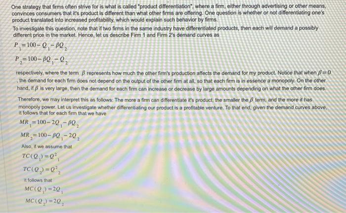 Solved One strategy that firms often strive for is what is | Chegg.com