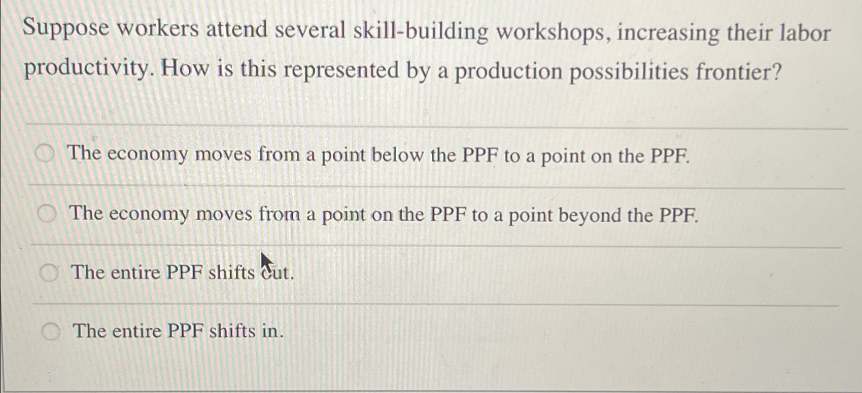 Solved Suppose workers attend several skill-building | Chegg.com