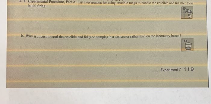 Solved 3. a. Experimental Procedure, Part A. List two | Chegg.com