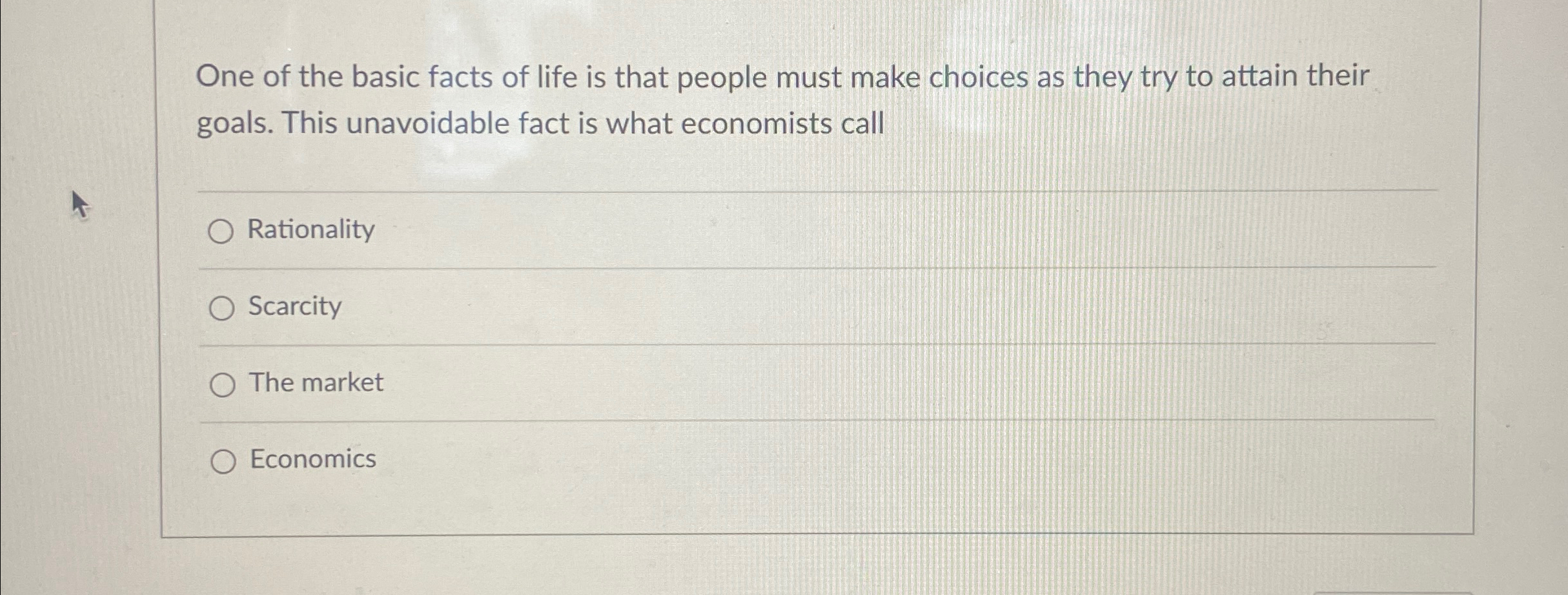 Solved One of the basic facts of life is that people must | Chegg.com