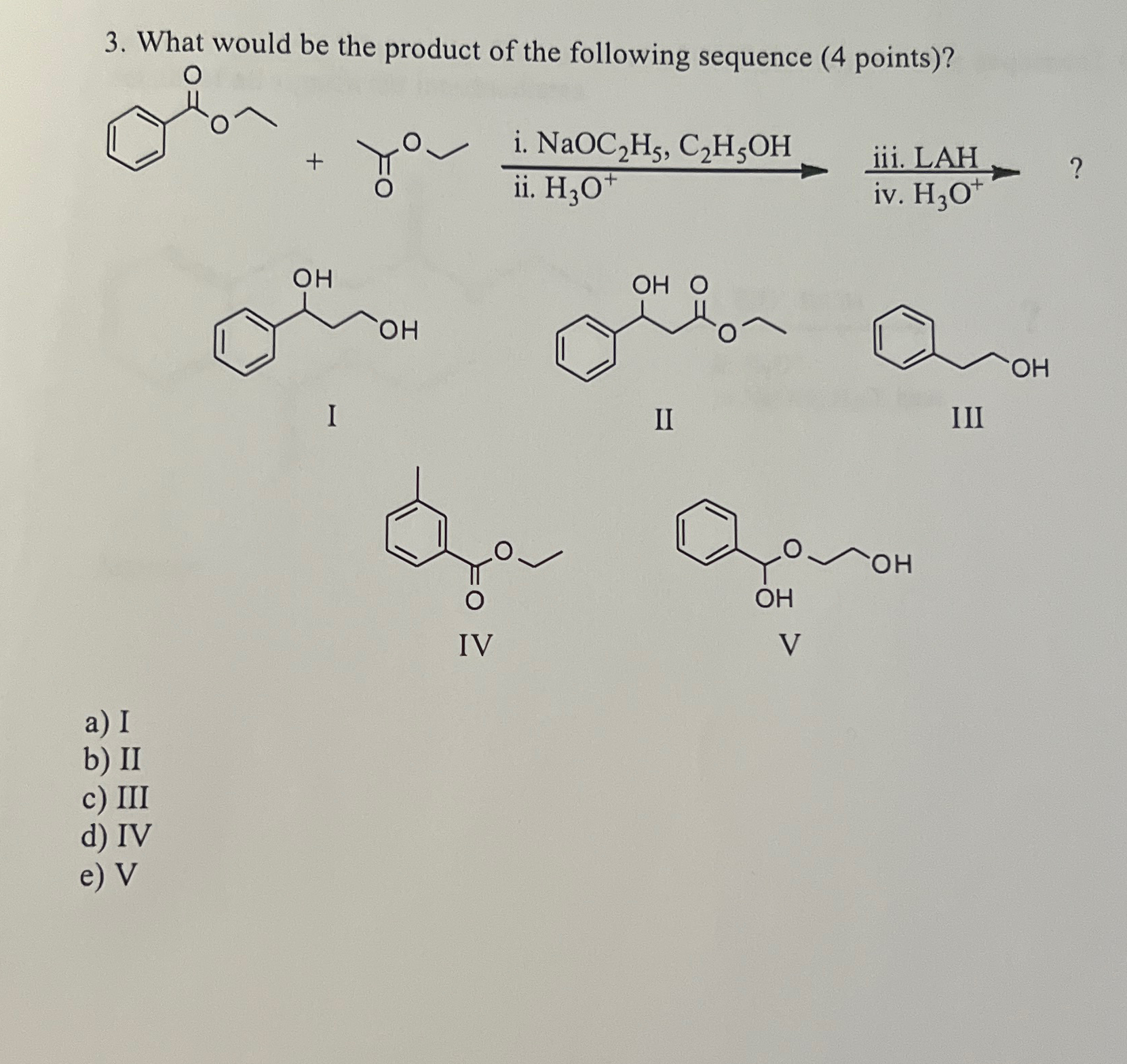 Solved What would be the product of the following sequence | Chegg.com