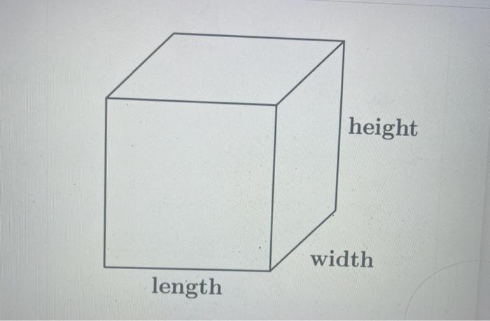 A rectangular box has the length equal to 4 times its | Chegg.com