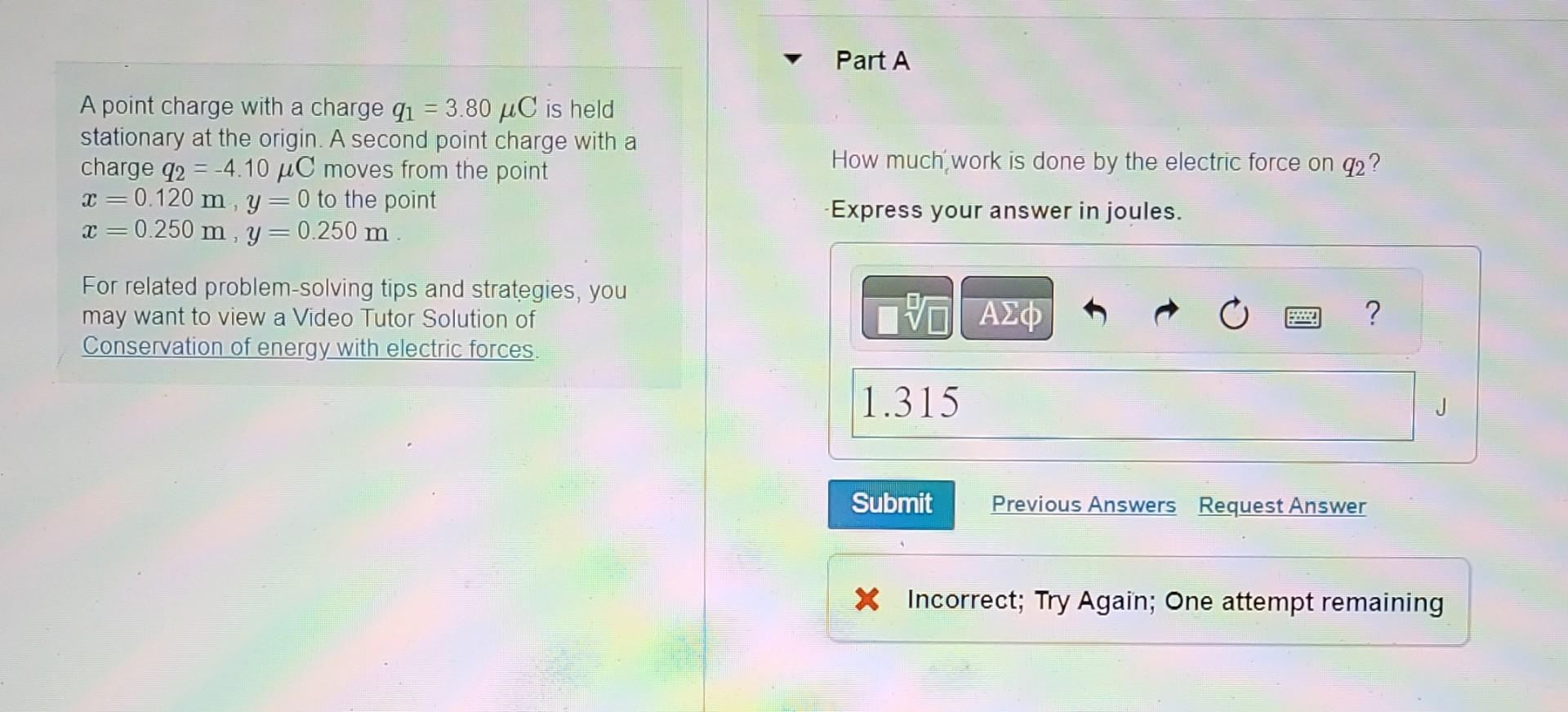 Solved A point charge with a charge q1=3.80μC is held | Chegg.com
