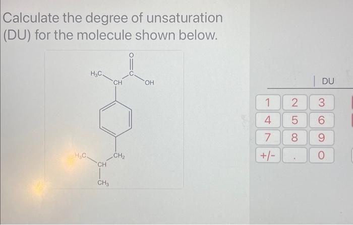 Solved calculate the degree of u saturation (DU) for the | Chegg.com
