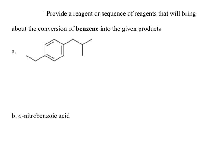 Solved provide a reagent or sequence of reagents that will | Chegg.com