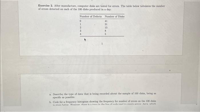 Solved Exercise 2. After manufacture, computer disks are | Chegg.com
