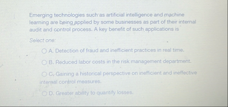 Solved Emerging technologies such as artificial intelligence | Chegg.com