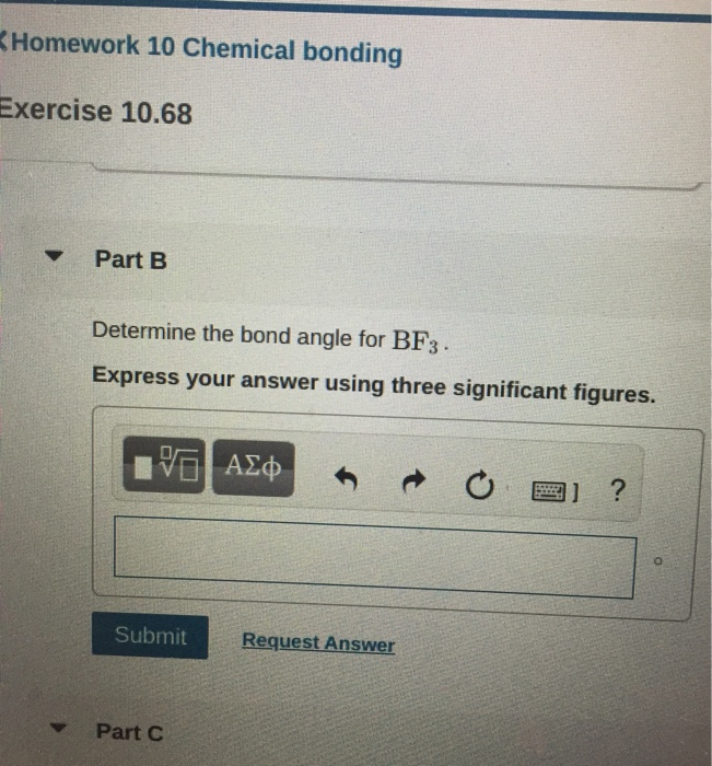 Solved CHE Homework 10 Chemical bonding Exercise 10.68 Part | Chegg.com