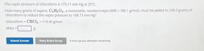 Solved The boiling point of chloroform, CHCl3, is 61.700∘C | Chegg.com
