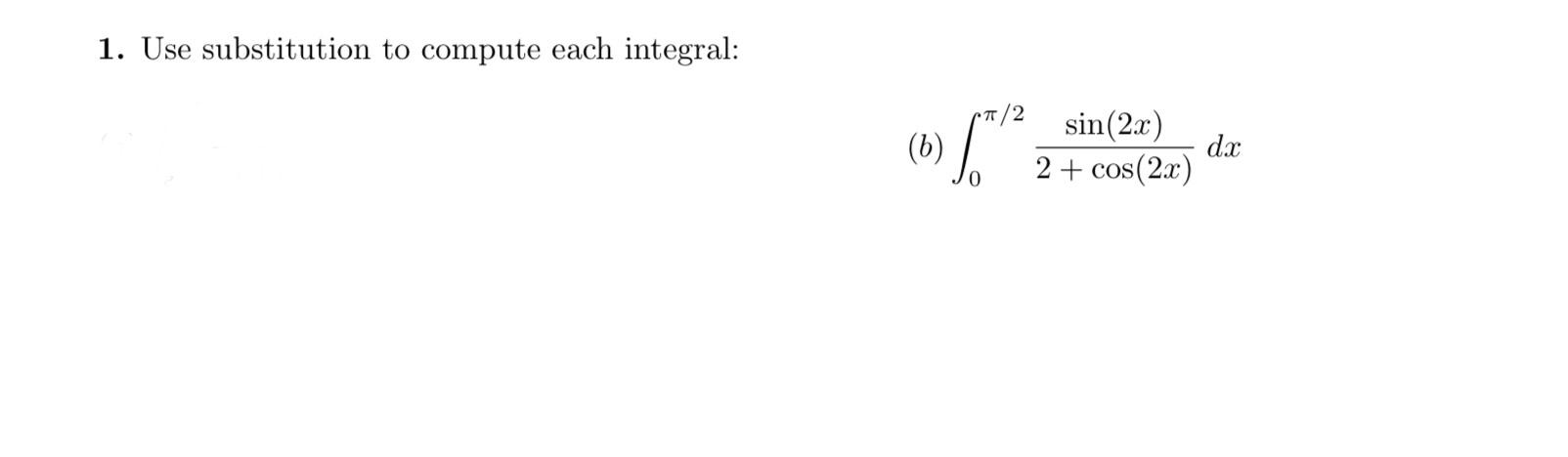 Solved Use substitution to compute each | Chegg.com