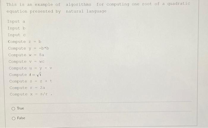 Solved This is an example of algorithms for computing one | Chegg.com