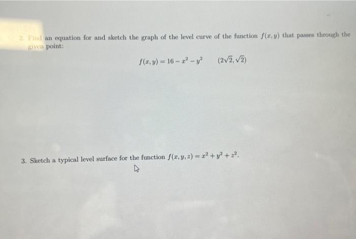 Solved 2. Find an equation for and sketch the graph of the | Chegg.com
