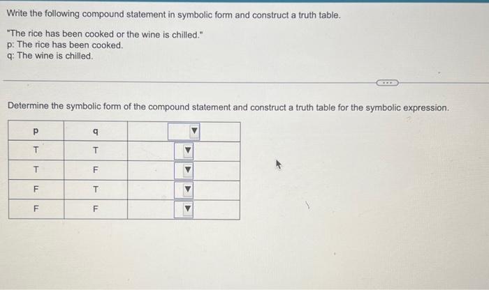 Solved Write the following compound statement in symbolic | Chegg.com