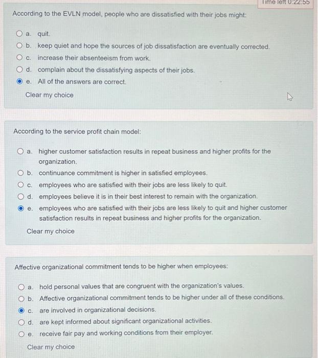 Solved According to the EVLN model, people who are | Chegg.com