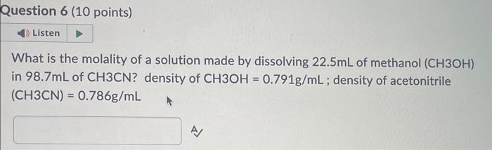 Solved What is the molality of a solution made by dissolving | Chegg.com