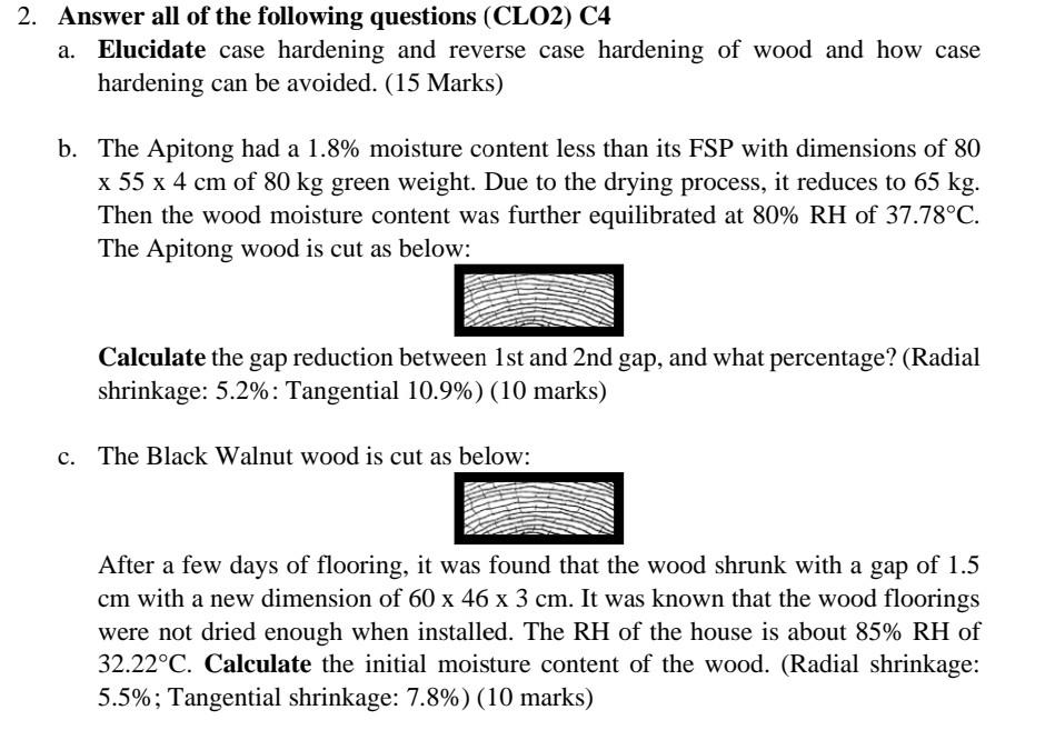 Solved Answer all of the following questions (CLO2) C4\\na. | Chegg.com