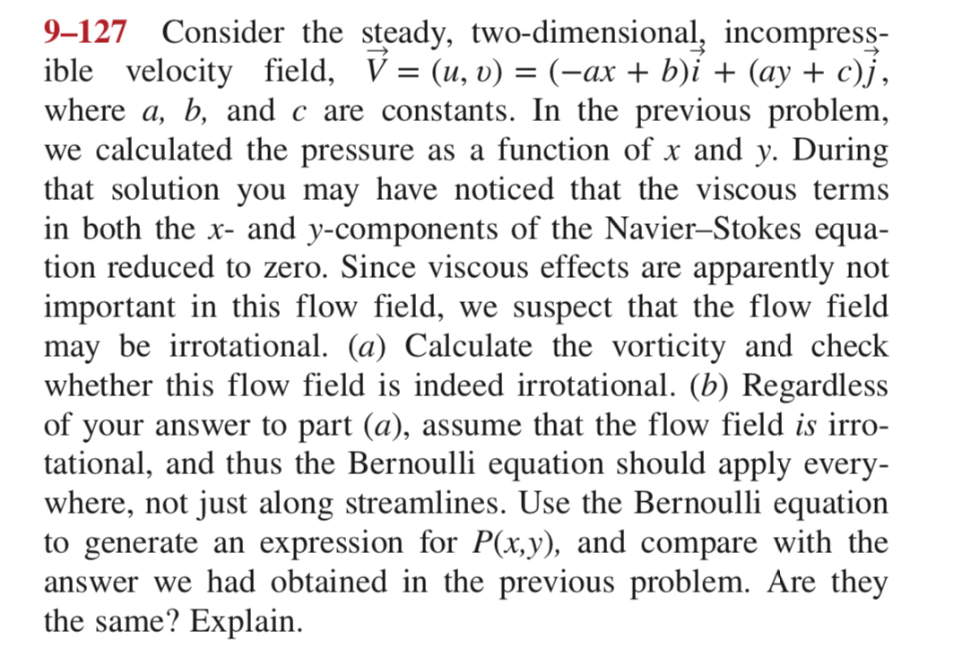 Solved 9-127 ﻿Consider the steady, two-dimensional, | Chegg.com