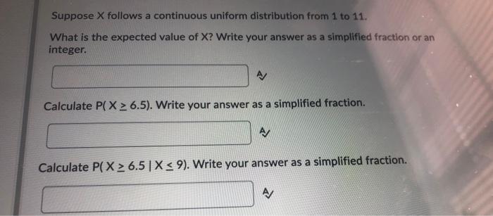 Solved Suppose X follows a continuous uniform distribution | Chegg.com