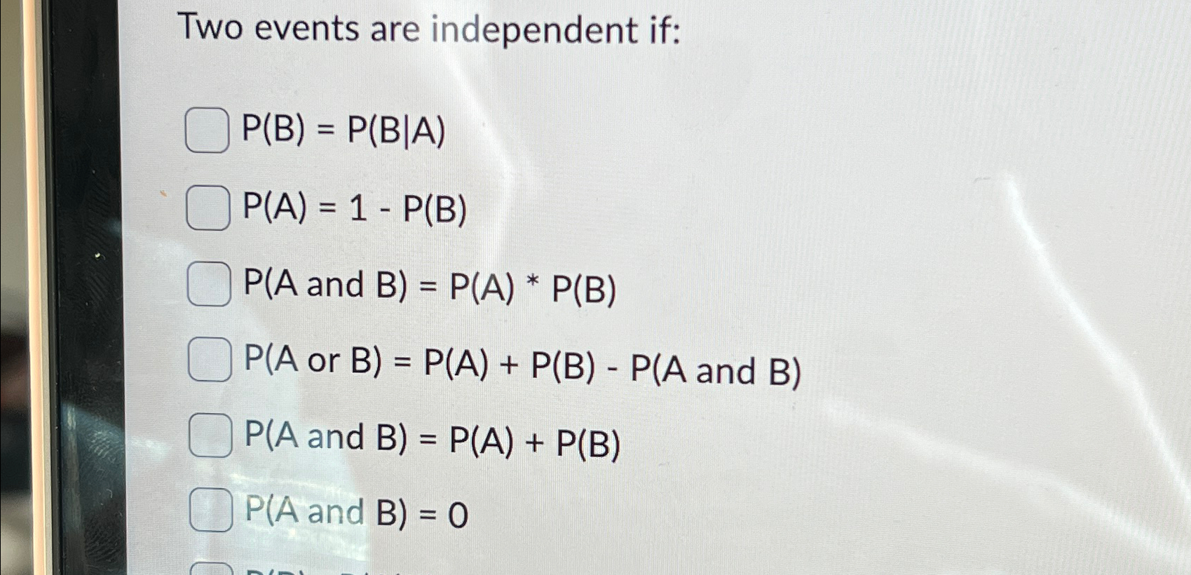 Solved Two events are independent | Chegg.com