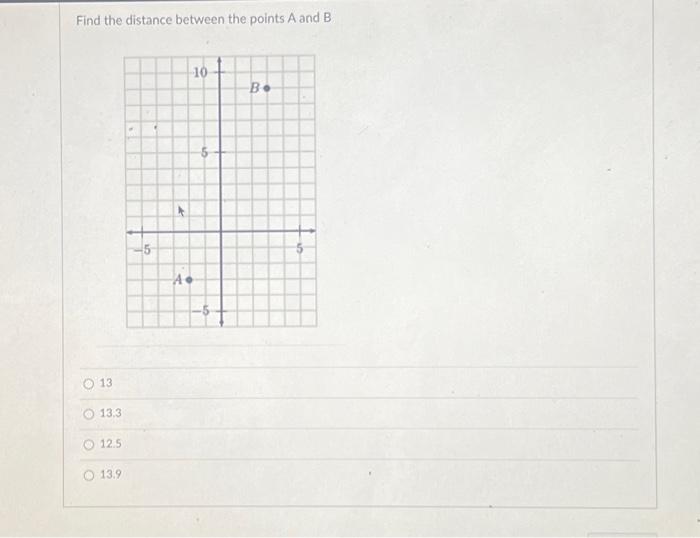 Solved Find the distance between the points A and B 13 13.3 | Chegg.com