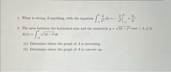 Solved 3 1. What is wrong, if anything, with the equation dr | Chegg.com
