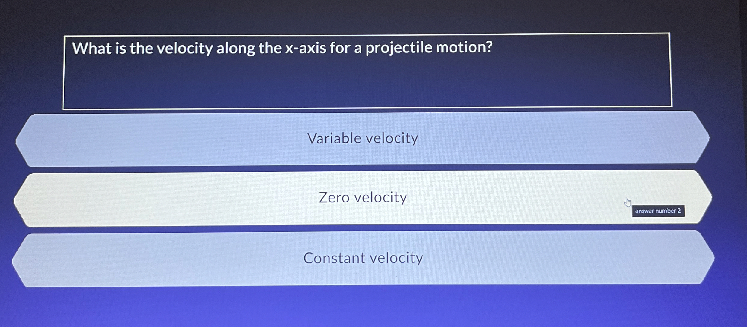 Solved What is the velocity along the x-axis for a | Chegg.com