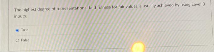 Solved The highest degree of representational faithfulness | Chegg.com