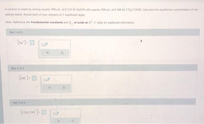 Solved A solution is made by mixing exactly 500 mL of | Chegg.com