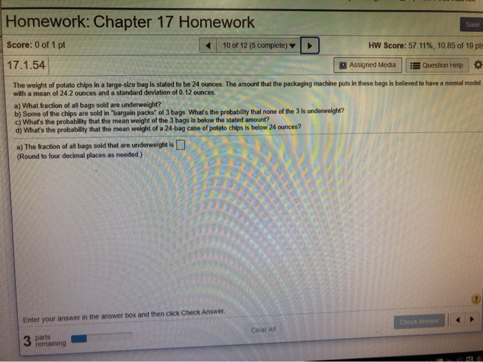 Solved Homework: Chapter 17 Homework Save Score: 0 of 1 pt | Chegg.com