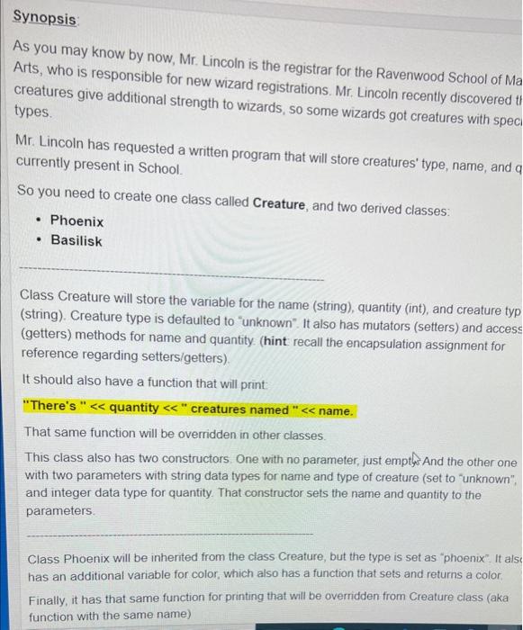 Solved nclude 〈iostream〉 ing namespace std; Write classes | Chegg.com
