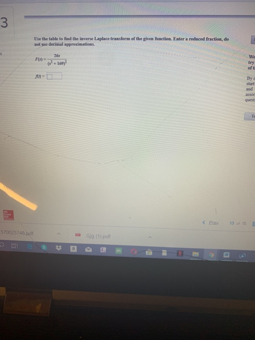 Solved Use the table to find the inverse Laplace transform | Chegg.com