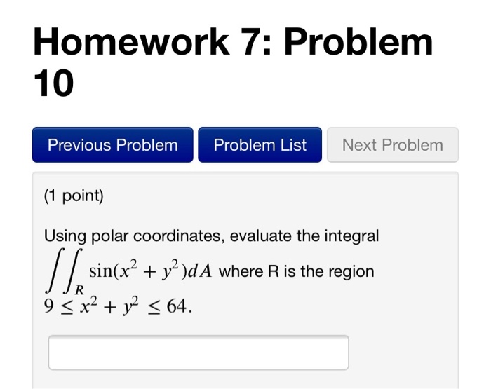 Solved Homework 7: Problem 10 Previous Problem Problem List | Chegg.com