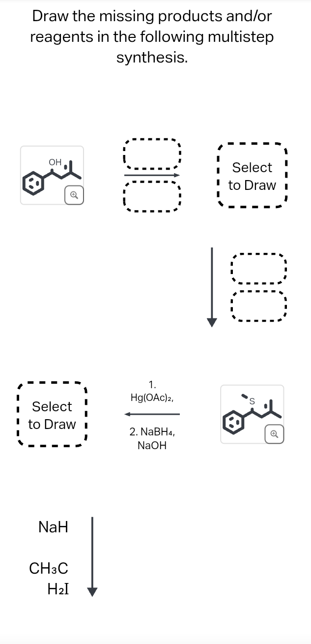 Solved Draw the missing products and/orreagents in the | Chegg.com
