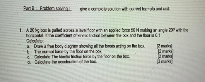 Solved Part B: Problem solving : give a complete solution | Chegg.com