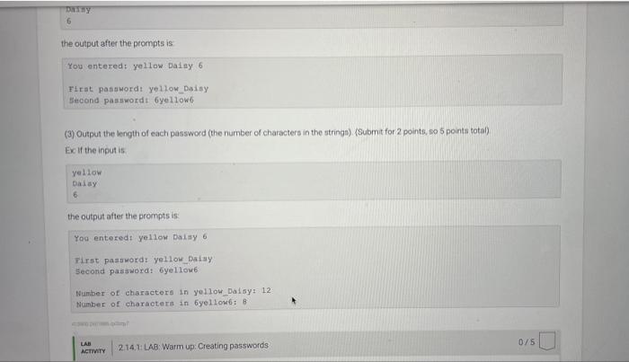 Solved 214 Lab Warm Up Creating Passwords 1 Prompt The 5952