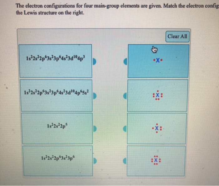Solved The electron configurations for four main-group | Chegg.com
