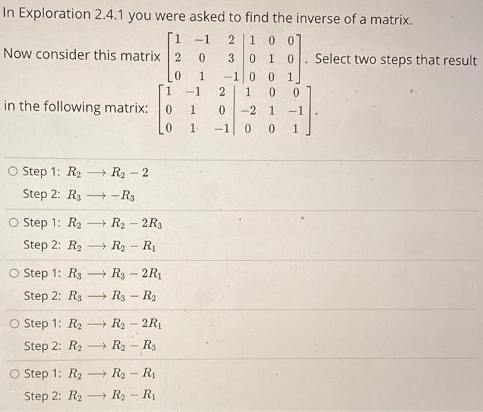 Solved In Exploration 2.4.1 you were asked to find the | Chegg.com