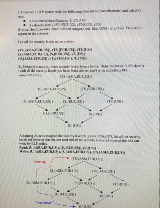Solved 6. Consider a BLP system with the following | Chegg.com