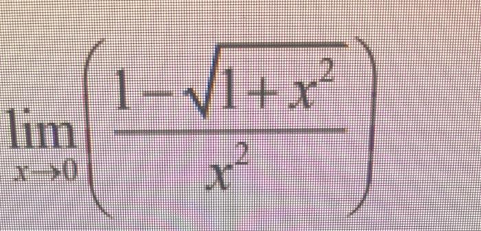 Solved limx→0(x21−1+x2) | Chegg.com