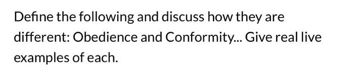 Solved Define the following and discuss how they are | Chegg.com