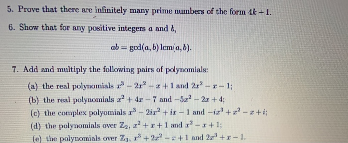Solved 5. Prove that there are infinitely many prime numbers | Chegg.com