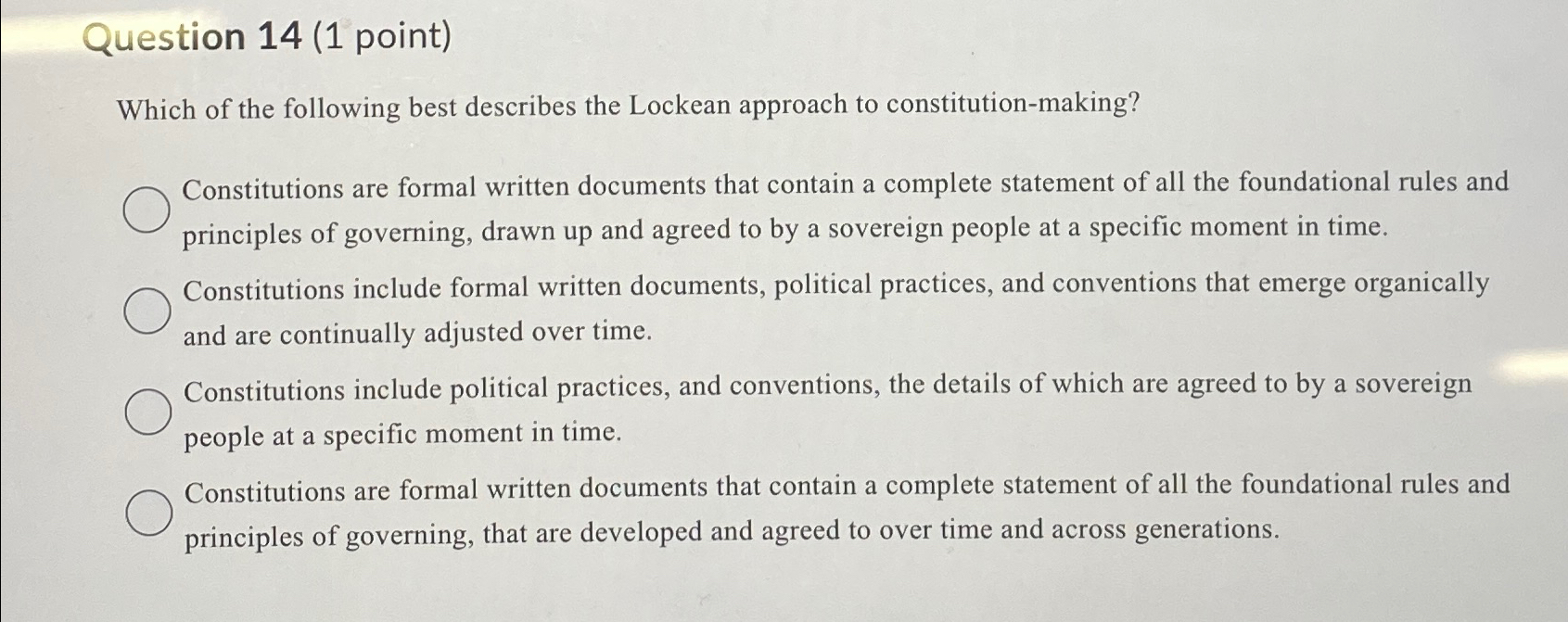Solved Question 14 (1 ﻿point)Which of the following best | Chegg.com