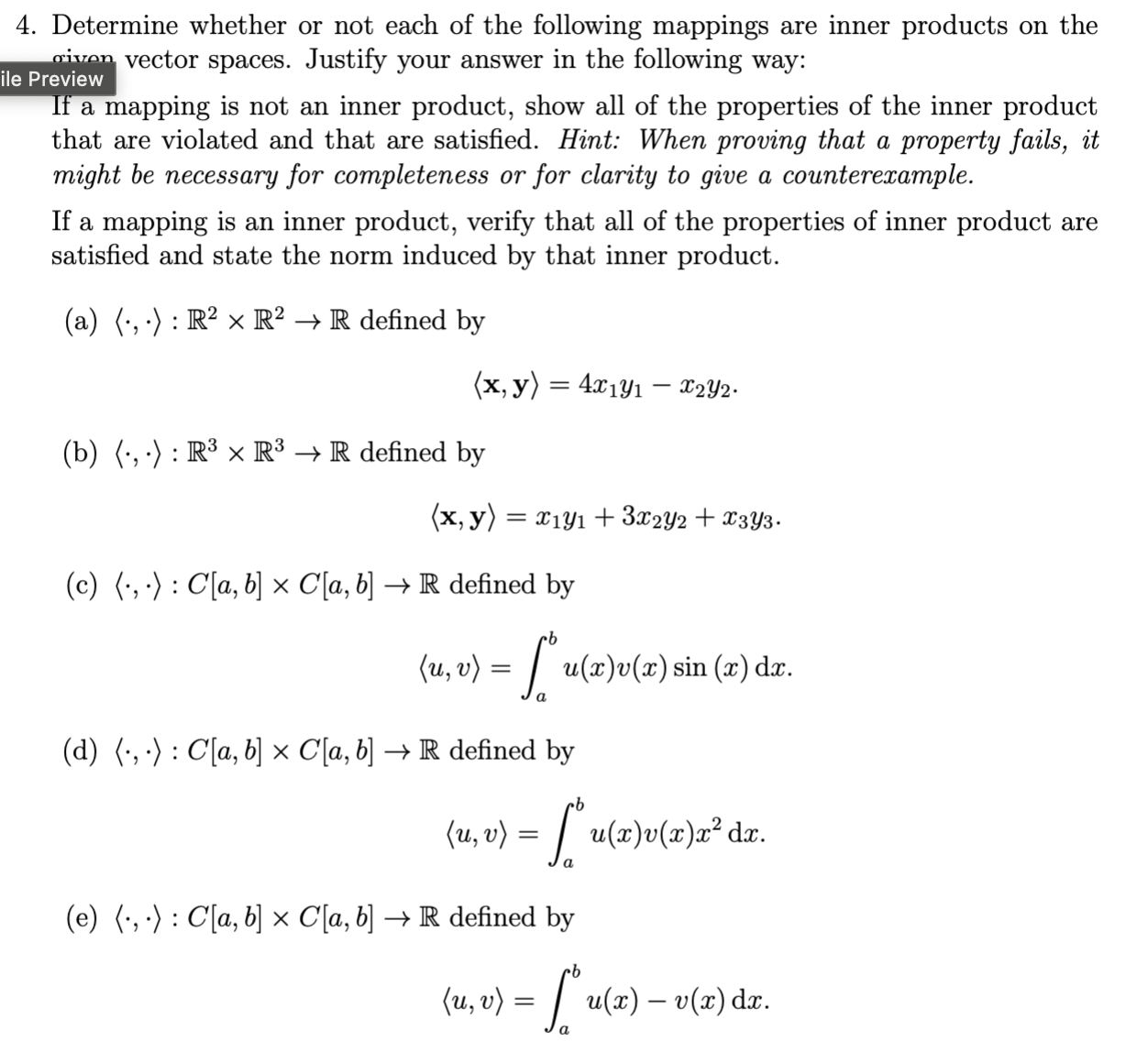 Solved Determine whether or ﻿not each of ﻿the following | Chegg.com