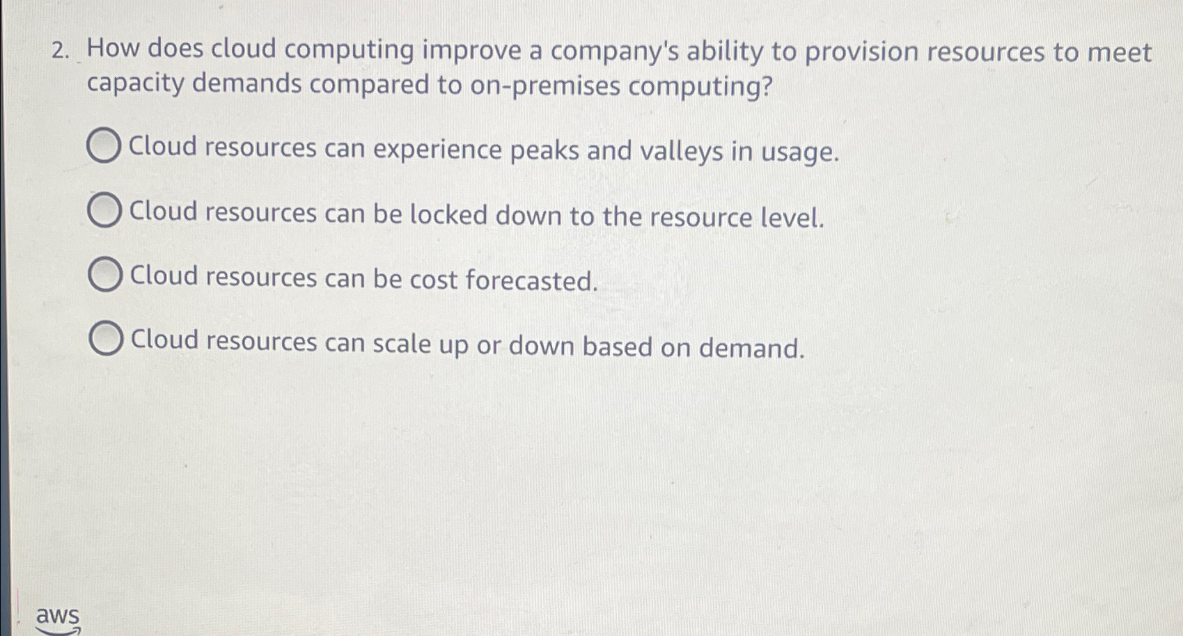 Solved How does cloud computing improve a company's ability | Chegg.com