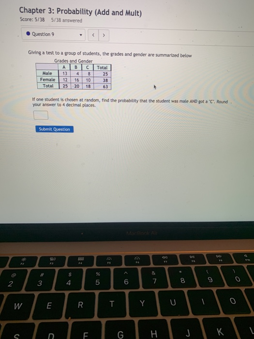 Solved Chapter 3: Probability (Add and Mult) Score: 5/385/38 | Chegg.com