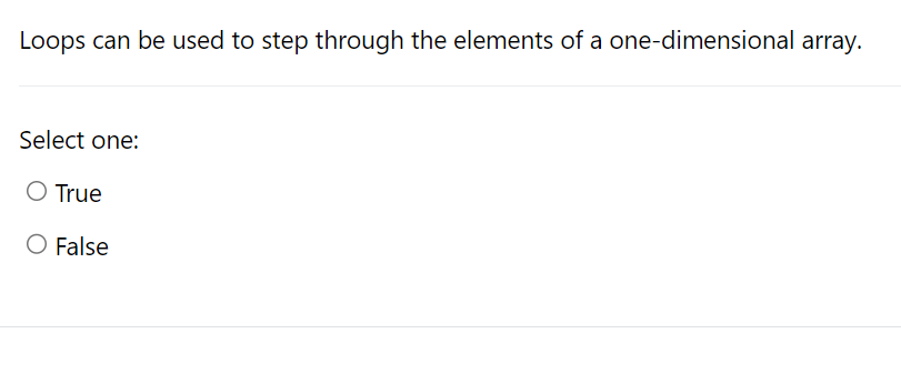 Solved Loops can be used to step through the elements of a | Chegg.com